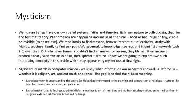 Mysticism – religion, superstition and confusion.pptx