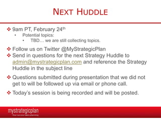 My strategicplan.strategyhuddle.012010 | PPT