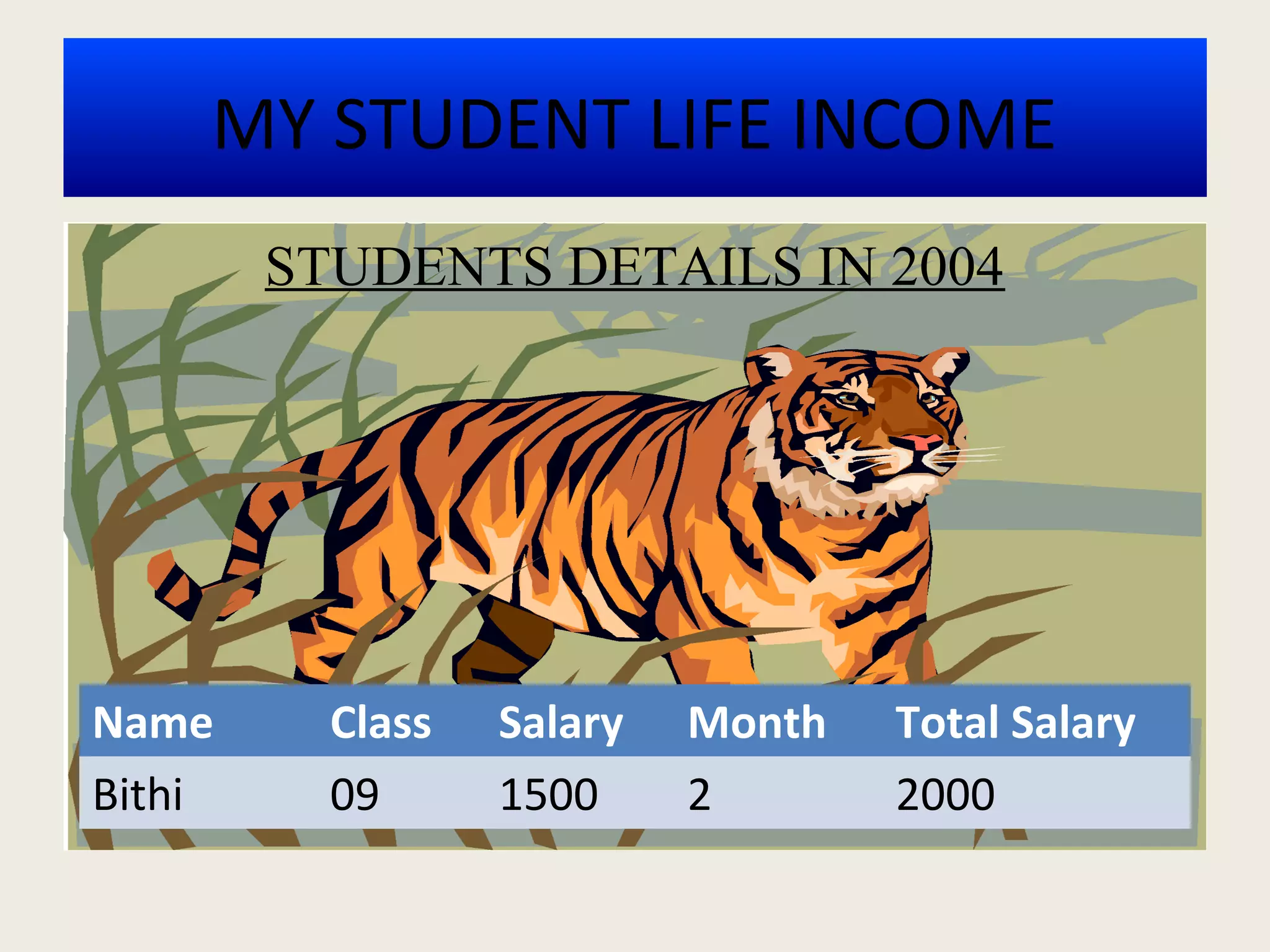 My student life income | PPT