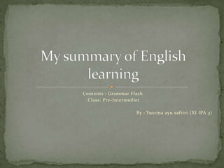 My summary of english learning | PPT