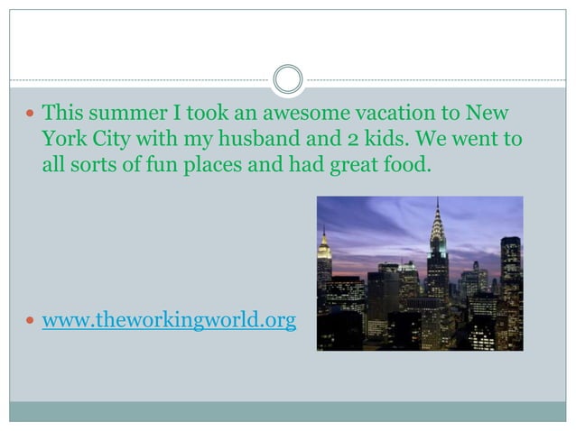 My summer vacation | PPTX