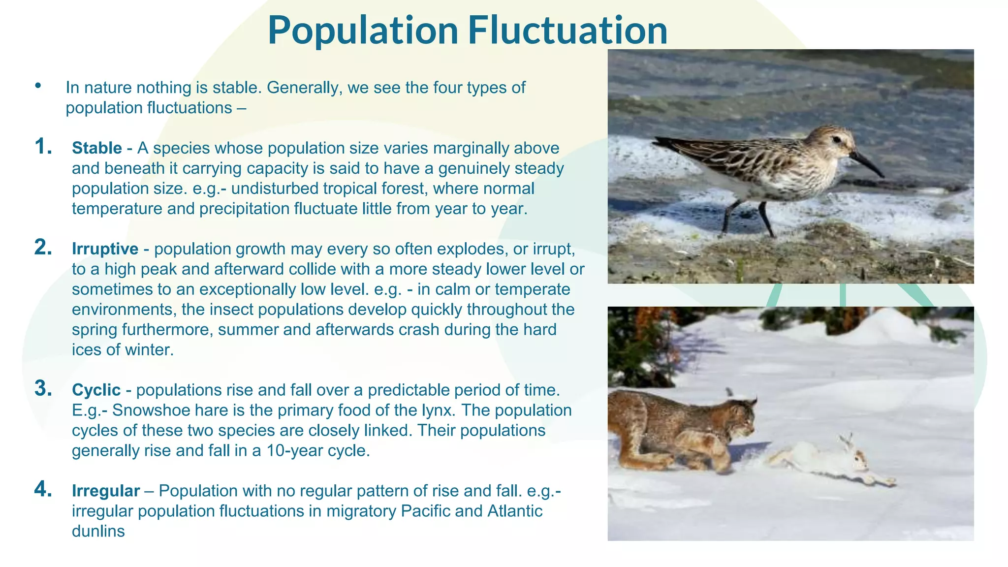 Concept of Carrying capacity, Population growth and Regulation ...
