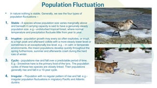 Concept of Carrying capacity, Population growth and Regulation ...