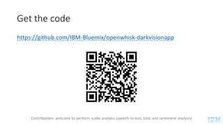 Frederic Lavigne and Stephen Fink - Serverless Video Processing with IBM Bluemix OpenWhisk | PPT