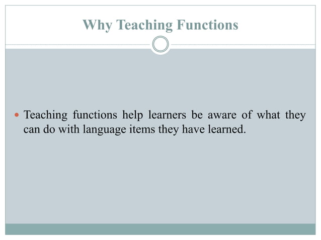 Teaching functions | PPT