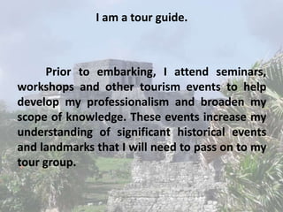 My Teaching Metaphor - I am a Tour Guide | PPTX | Travel Preparation ...