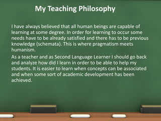 My teaching philosophy | PPTX