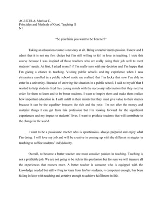 My teaching philosophy | DOCX | Education