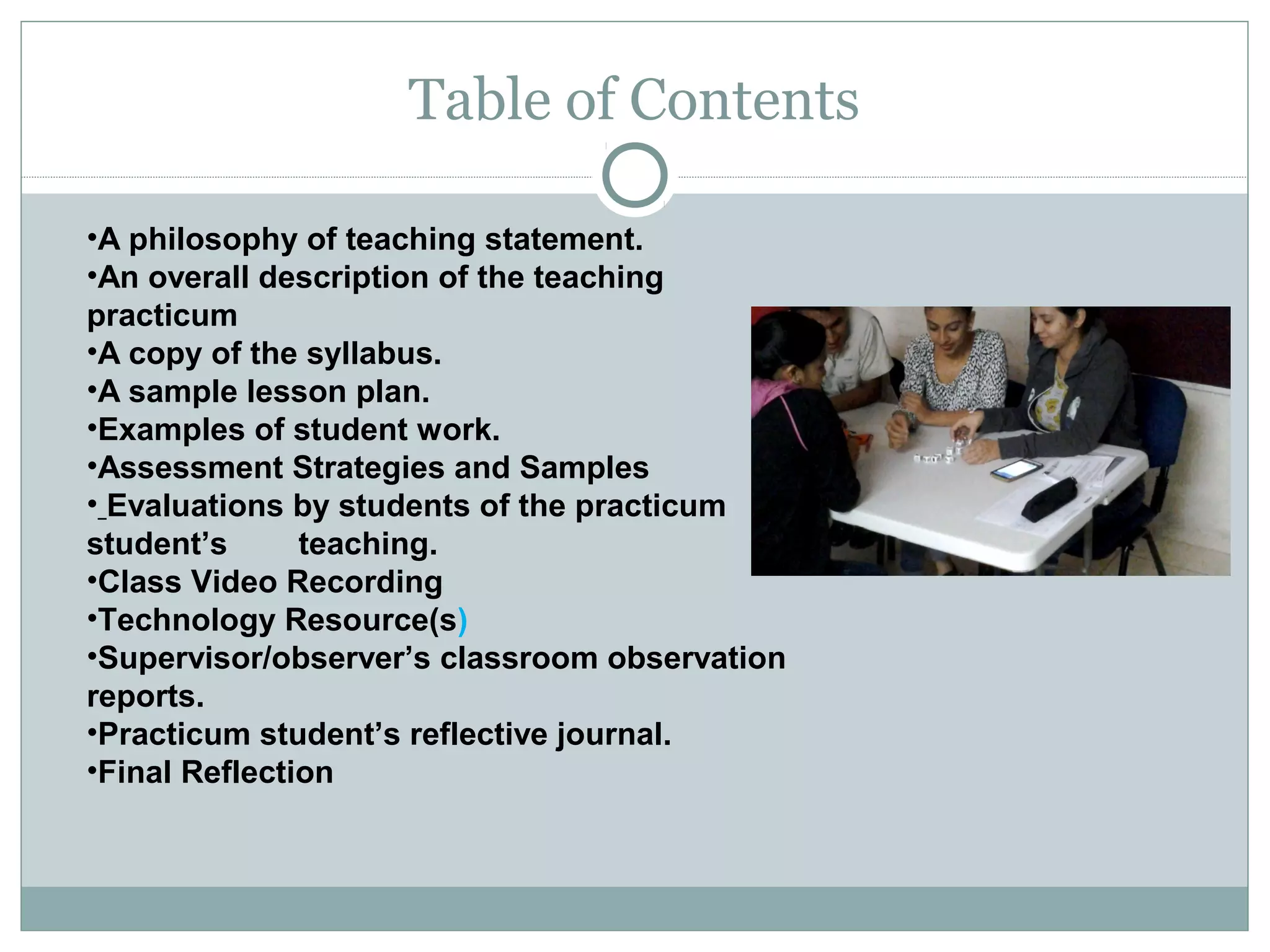 My teaching portfolio | PPT