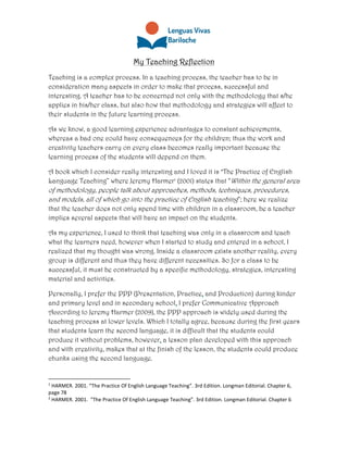 My teaching reflection | PDF | Education
