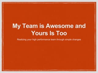 My team is awesome | PPTX