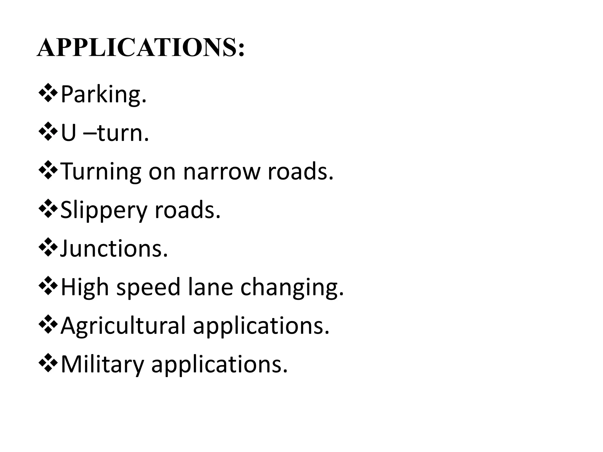 Zero radius turning and four wheel steering system | PPTX