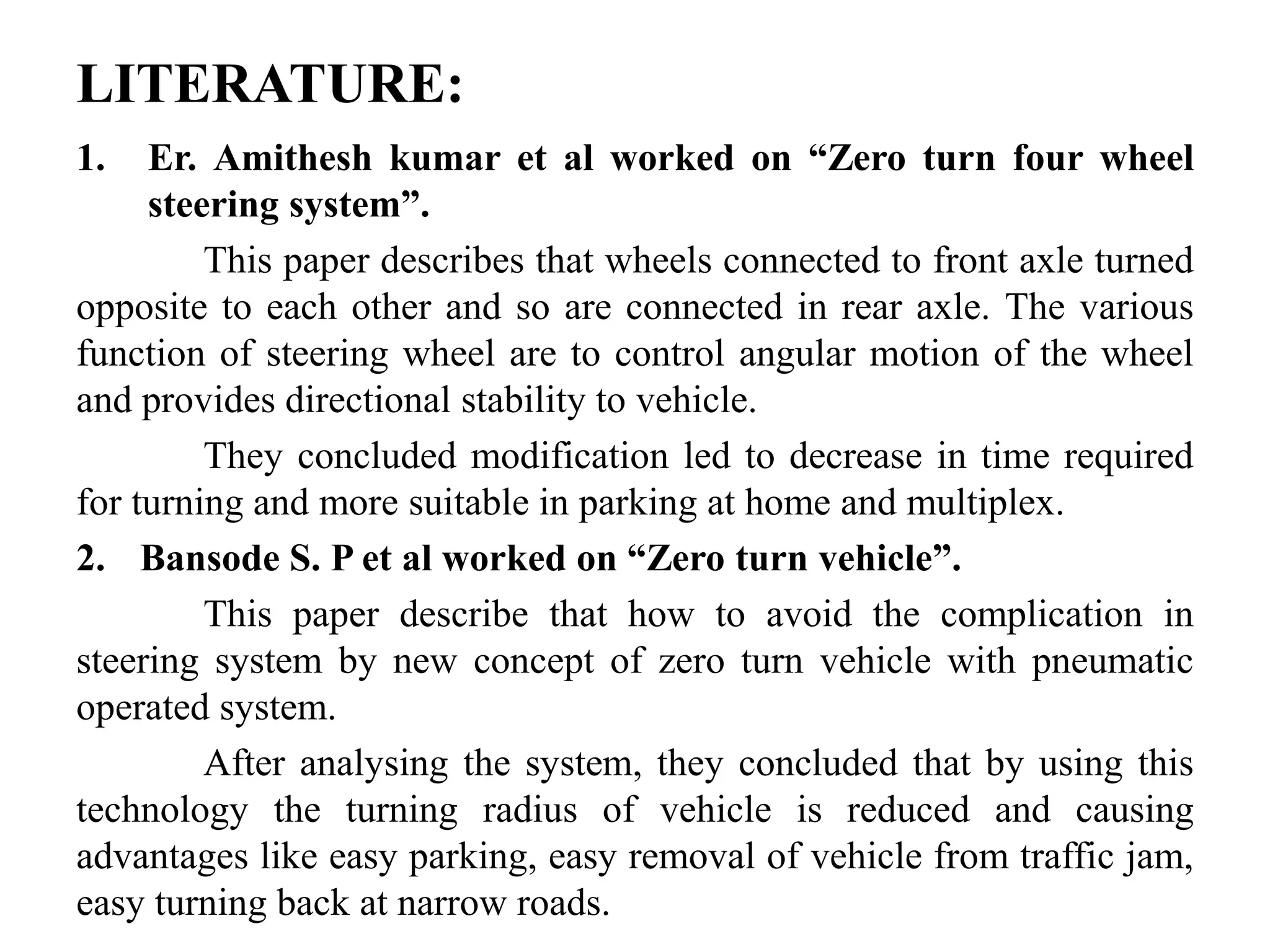 Zero radius turning and four wheel steering system | PPTX