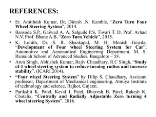Zero radius turning and four wheel steering system | PPTX
