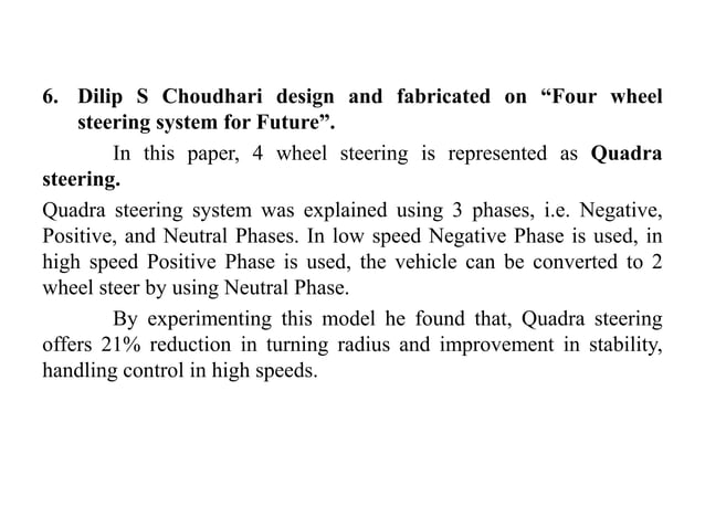 Zero radius turning and four wheel steering system | PPTX | Performance ...