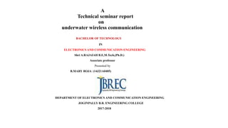 UNDER WATER WIRELESS COMMUNICATION | PPTX