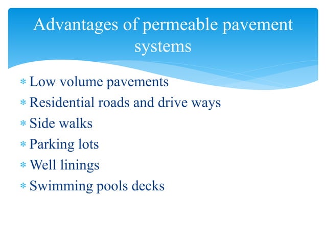PERMEABLE PAVEMENT SYSTEMS AND TOP MIX PERMEABLE PAVEMENT | PPT