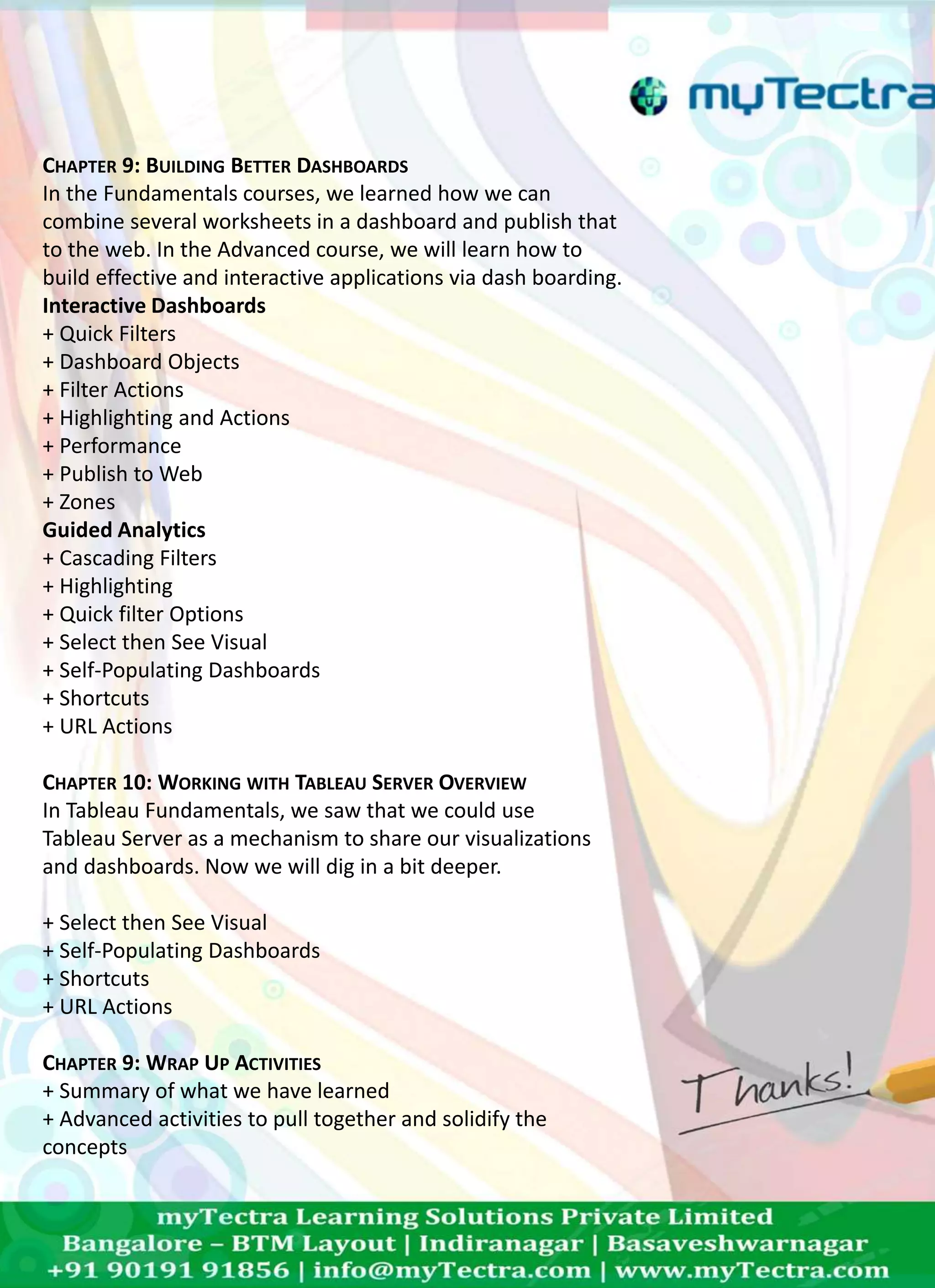 Tableau Online Training by myTectra | PDF