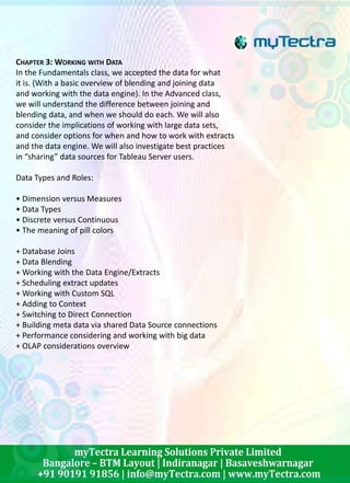 Tableau Online Training by myTectra | PDF