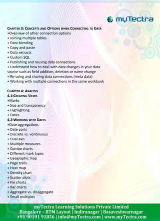 Tableau Training in Bangalore by myTectra | PDF