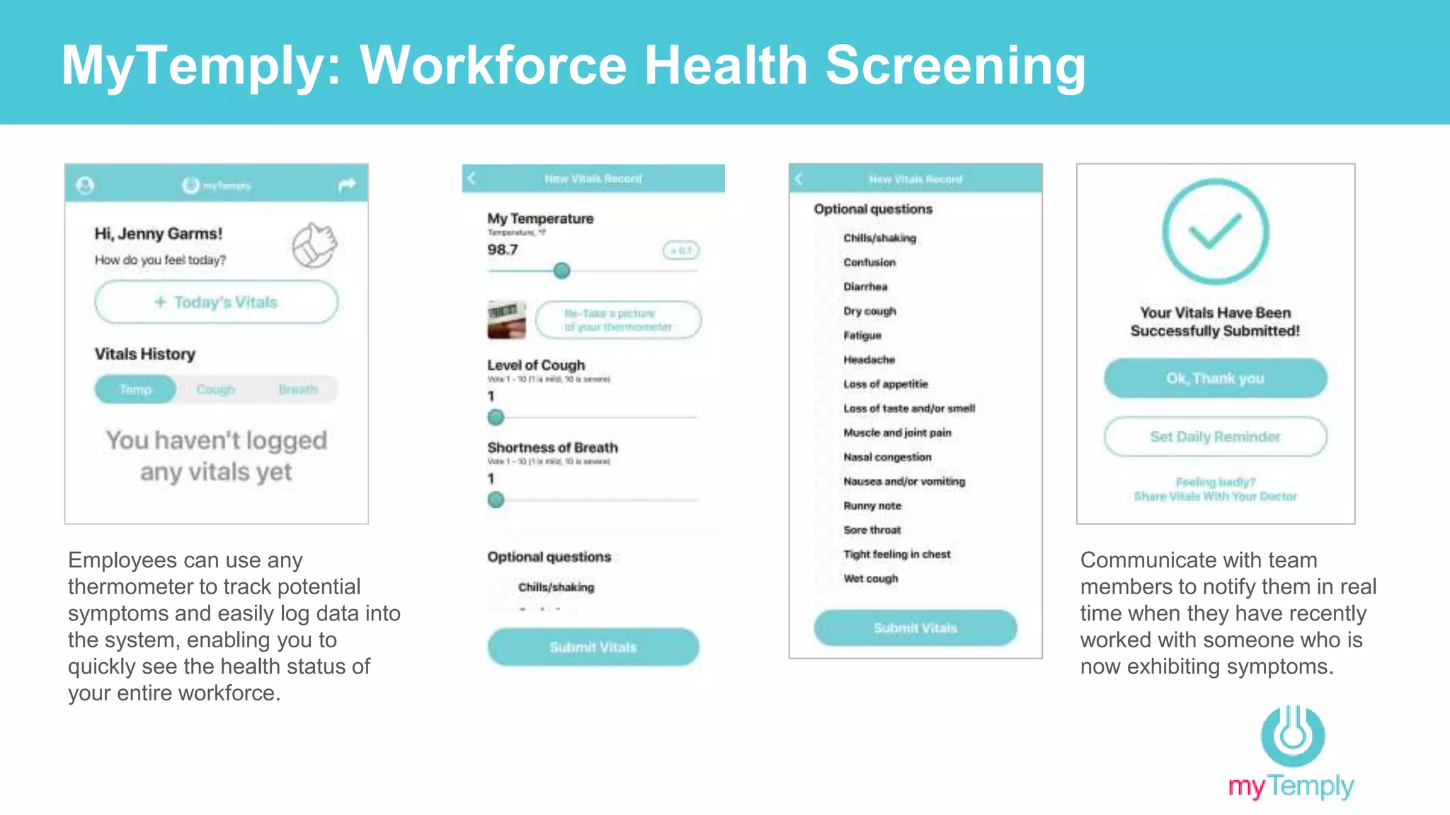 myTemply Workforce Health Monitoring Platform | PPTX