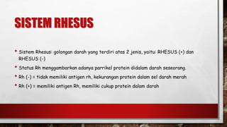praktikum biologi Golongan Darah, Pedigree | PPTX