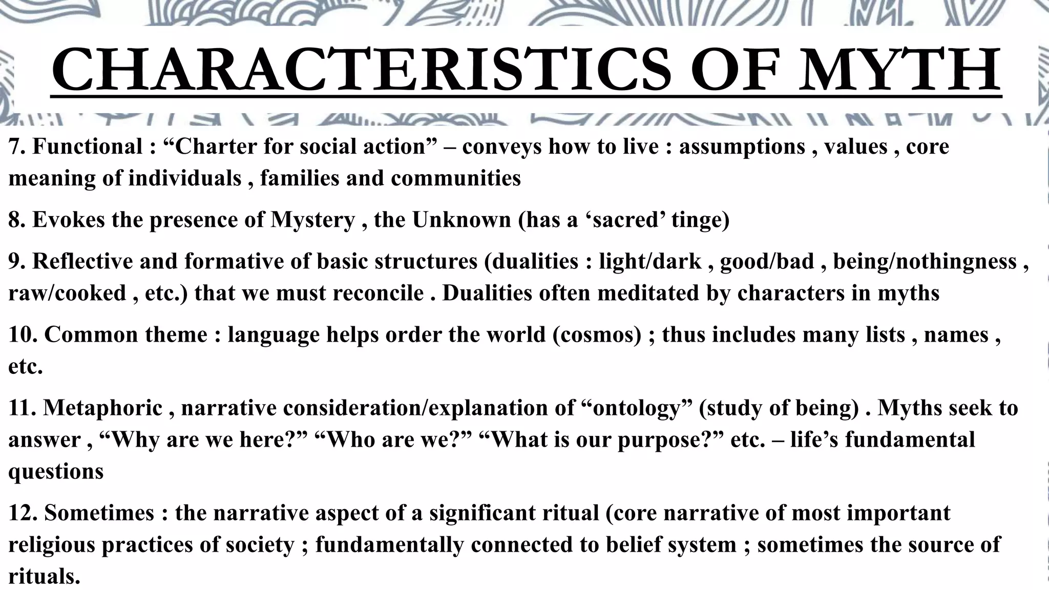 Myth | PPTX | Hinduism | Religion & Spirituality