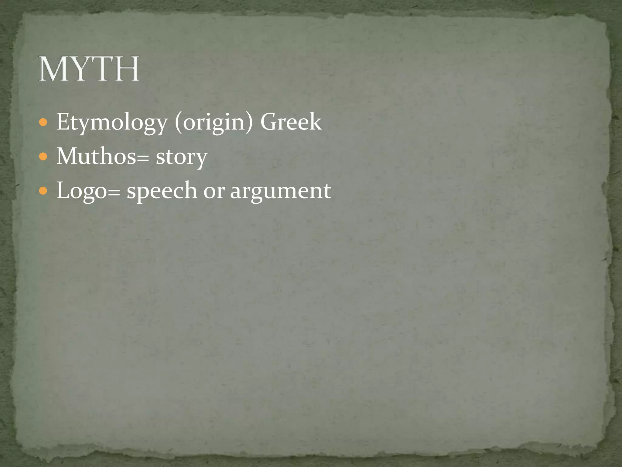 Introduction to Mythology | PPTX
