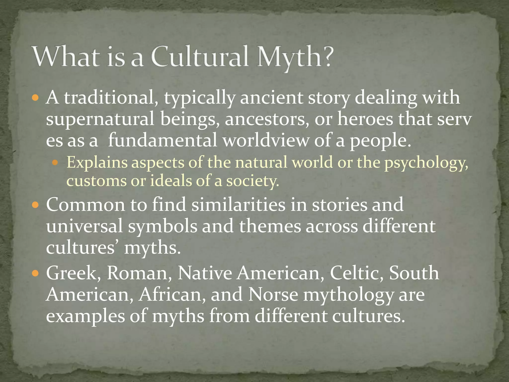 Introduction to Mythology | PPTX