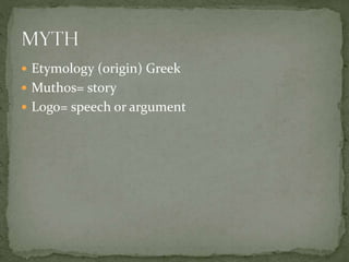 Introduction to Mythology | PPTX