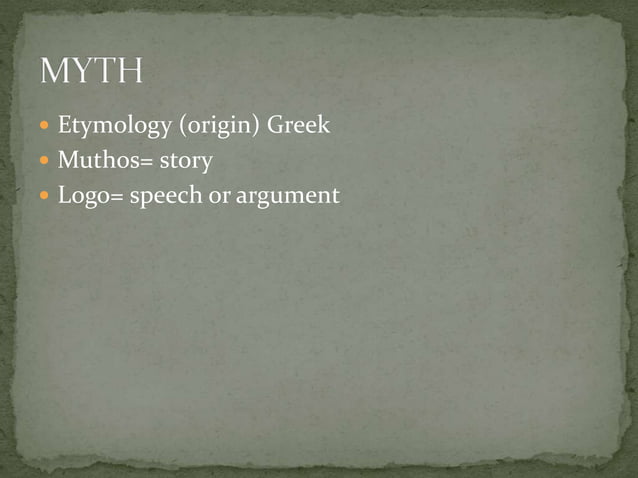 Introduction to Mythology | PPTX