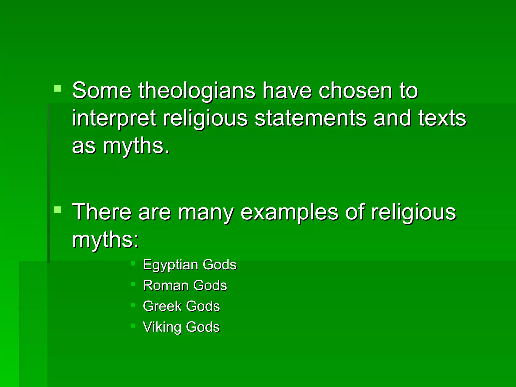 Myth Religious Language | PPT