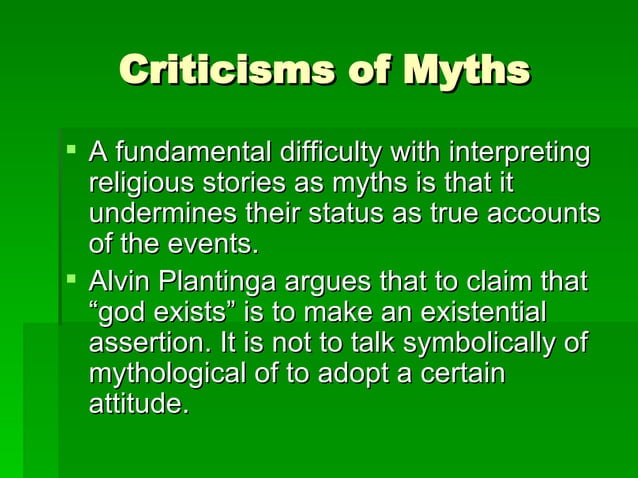 Myth Religious Language | PPT | Christianity | Religion & Spirituality