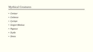 Myth and legends Part 2 | PPT