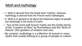 Myth and mythology greek gods .pptx