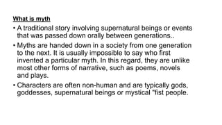 Myth and mythology greek gods .pptx