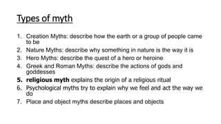 Myth and mythology greek gods .pptx