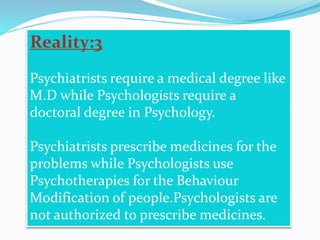 Myth Buster about Psychologists | PPTX