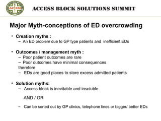 Myth Busters Trial - ED access block | PPT