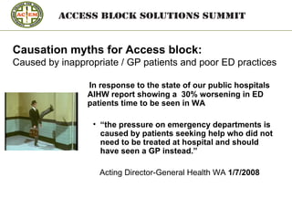 Myth Busters Trial - ED access block | PPT