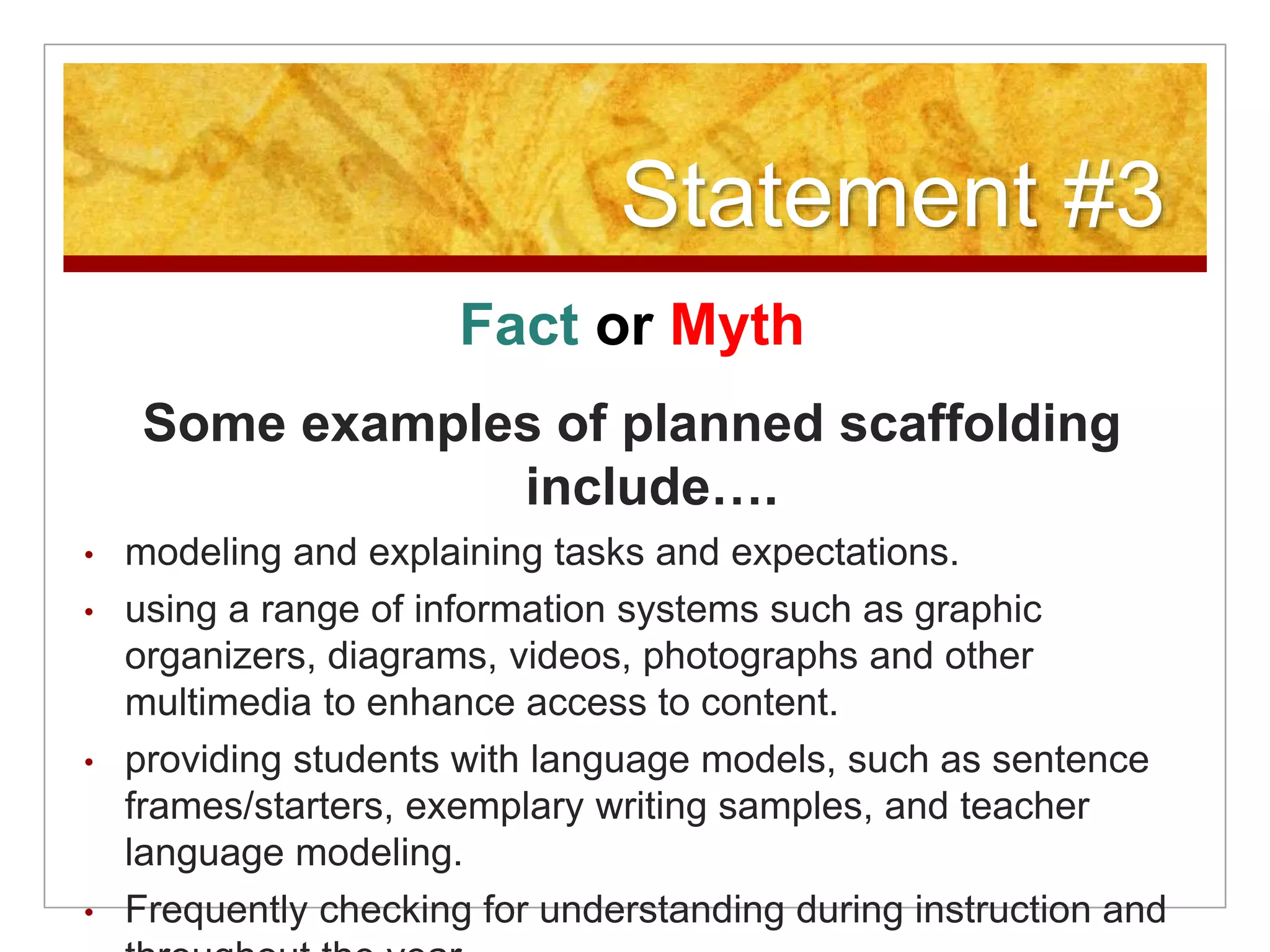 MythBusters: Scaffolding | PPT