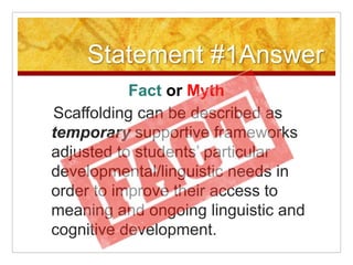 Myth bustersscaffolding | PPT