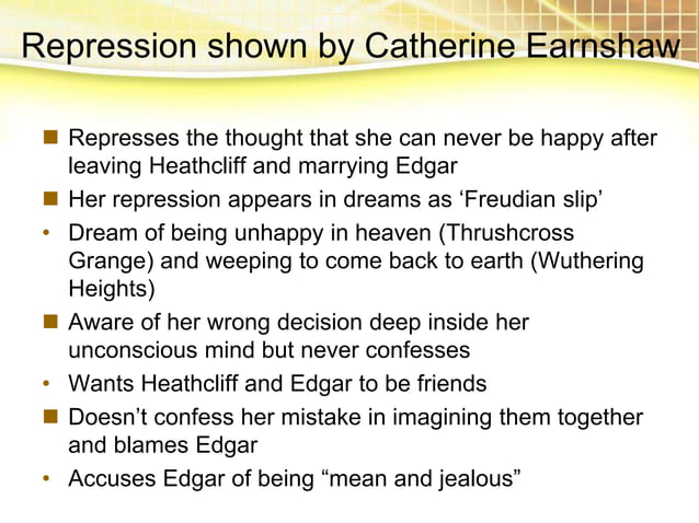 A Psychoanalytical Reading of Emily Bronte’s Wuthering Heights | PPT