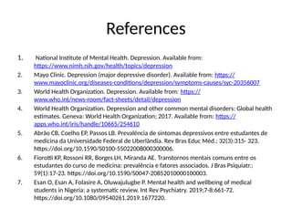 Presentation on prevalence of depression among medical students .pptx