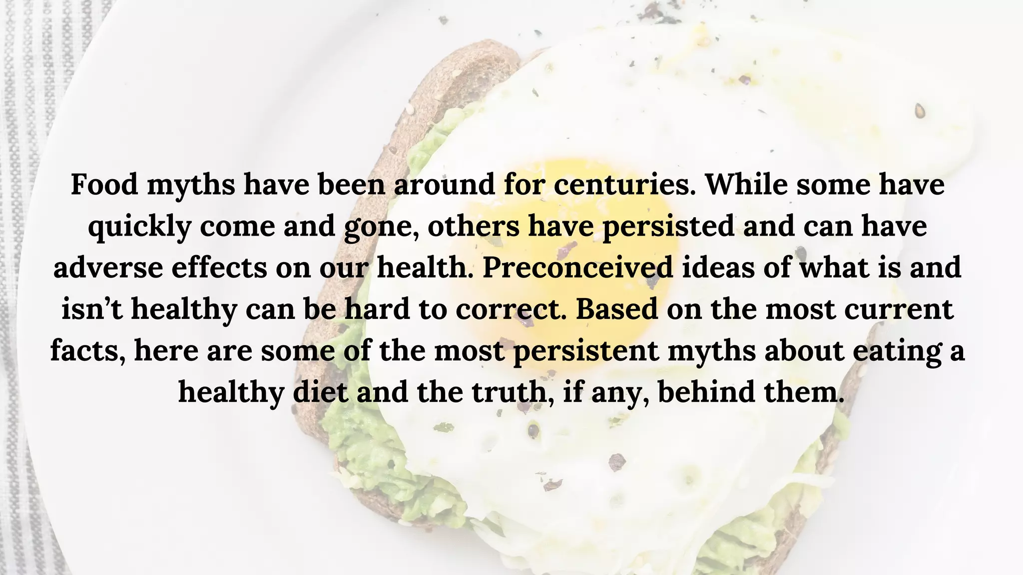 Five Healthy Eating Myths | PPT