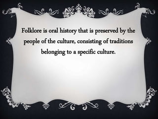 Mythology And Folklore Report | PPTX