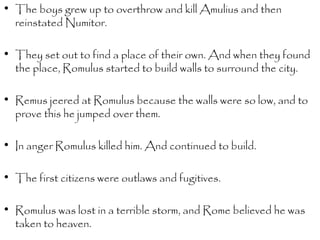 Mythical and historical figures of ancient rome | PPT