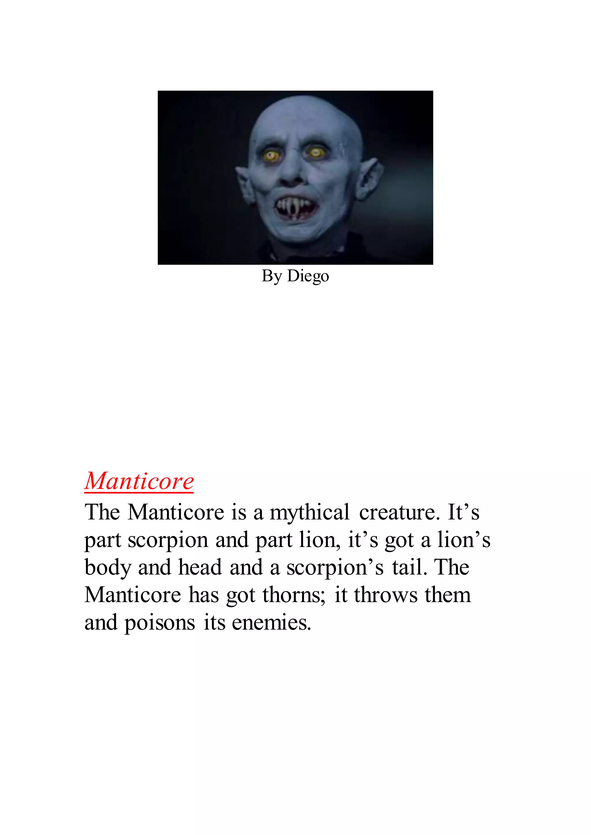 Mythical creatures 6.a | DOCX