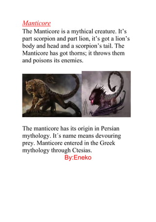 Mythical creatures 6 | PDF