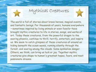 Mythical Creatures P3 | ODP